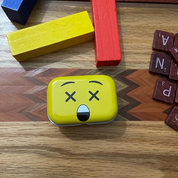 Storage & Organization | Yikes Emoji Yellow Mini Tin Box | Poshmark